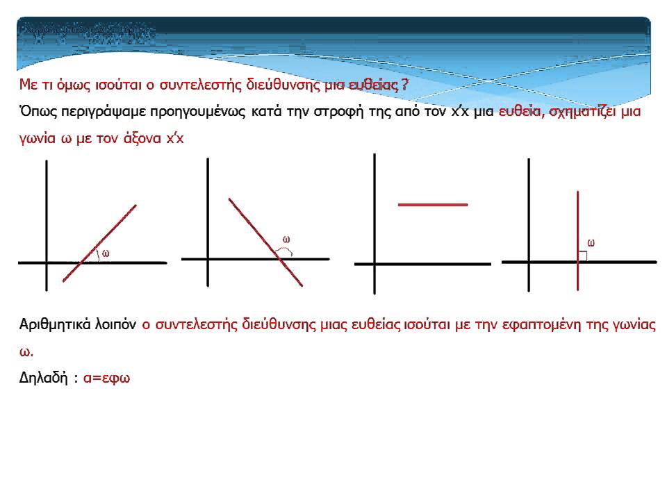 Συντελεστής διεύθυνσης ευθείας - YouTube