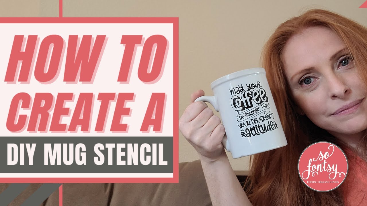 DIY Mug Stencil Tutorial with Ikonart Custom Stencil Kit 😍 - YouTube