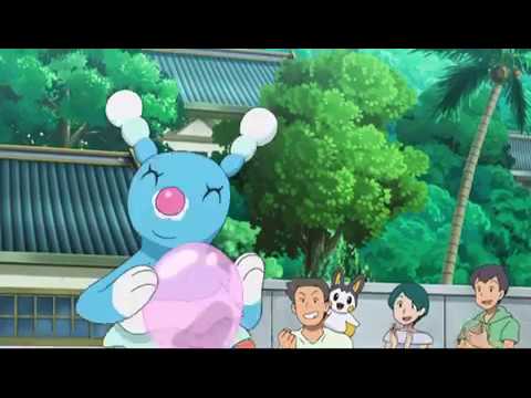 Brionne blows multi coloured balloon bubbles 🎈Pokemon Sun and Moon ...