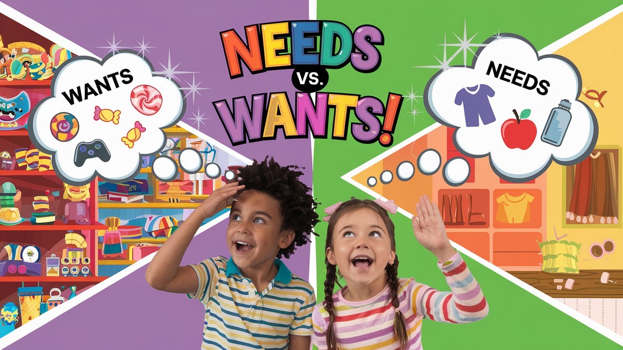 "Needs and Wants | Fun Kids Song About Understanding What We Really ...