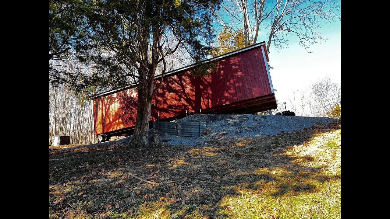 Prepping for cabin delivery of the In-law Suite on the homestead - YouTube