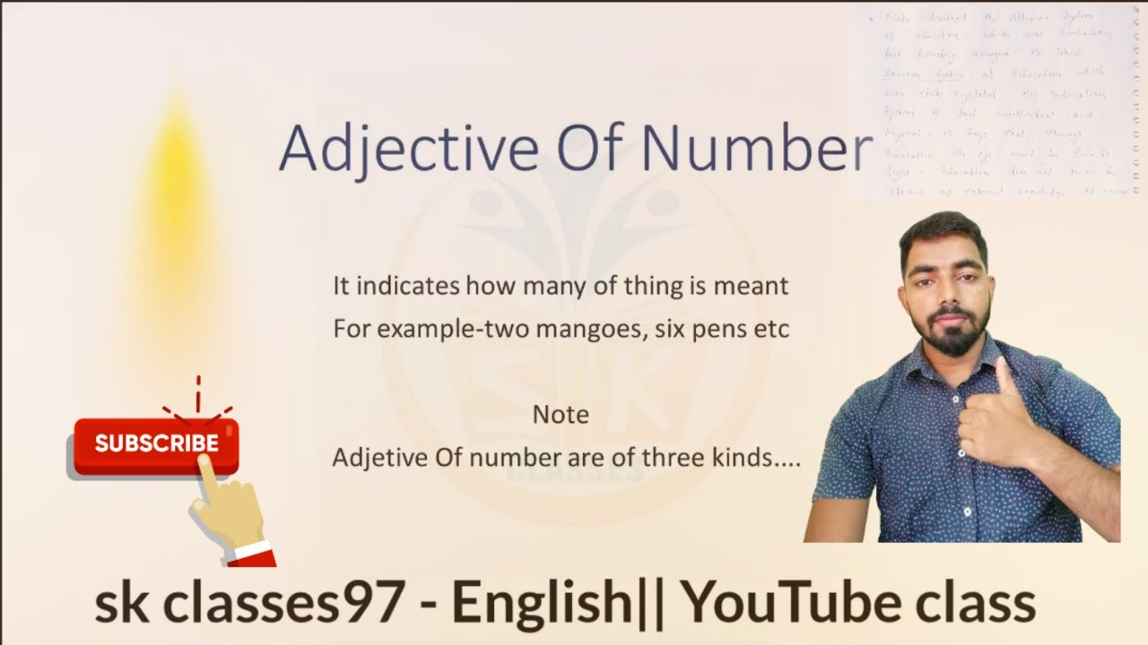 Adjective of Number || Adjective || explanation #english #skclasses97 ...