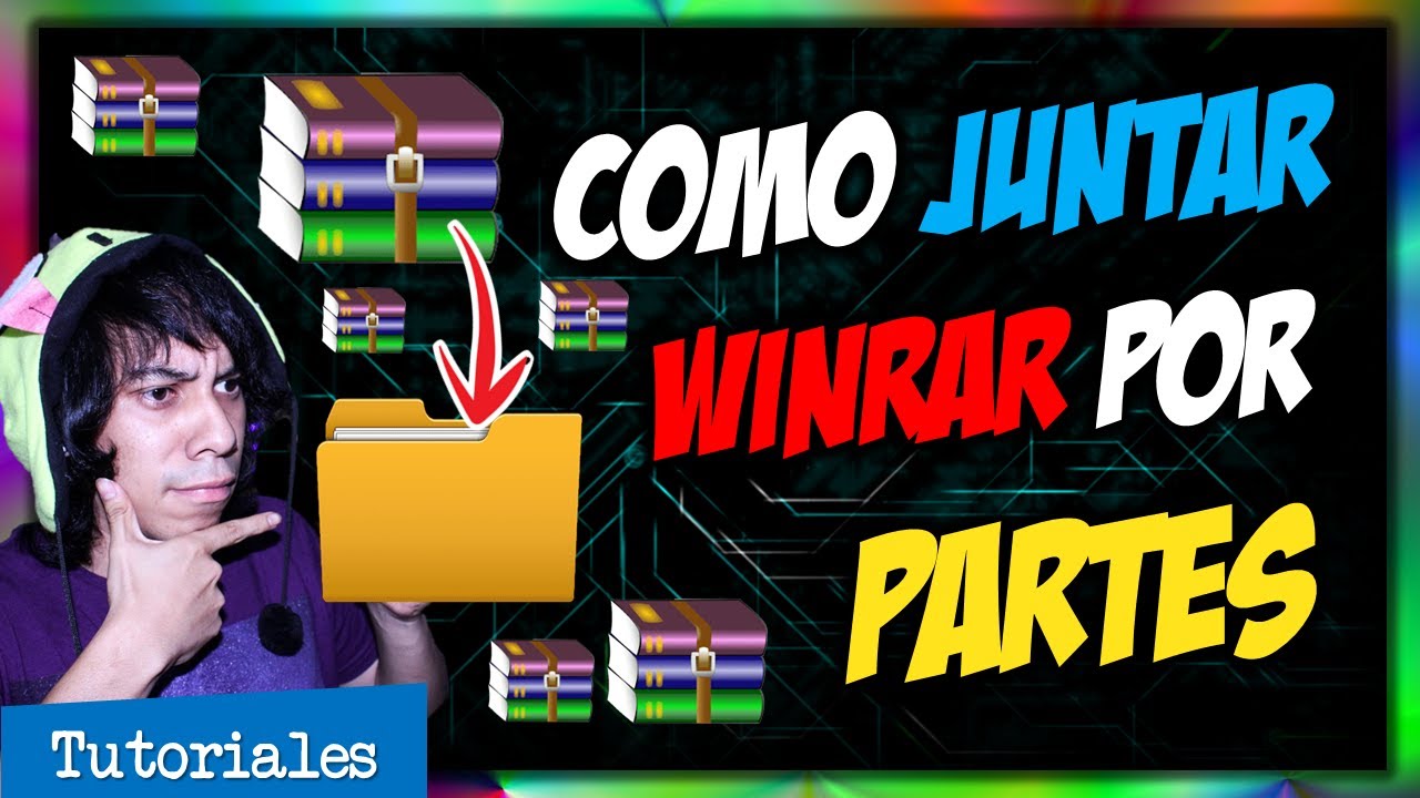 COMO UNIR archivos WinRAR en uno solo | Tutorial - YouTube