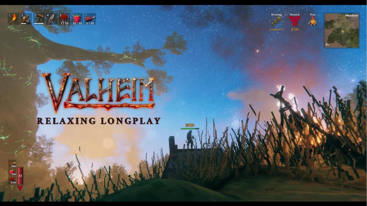 Exploring The Meadows - Valheim Relaxing Long-play (no commentary) / 01 ...