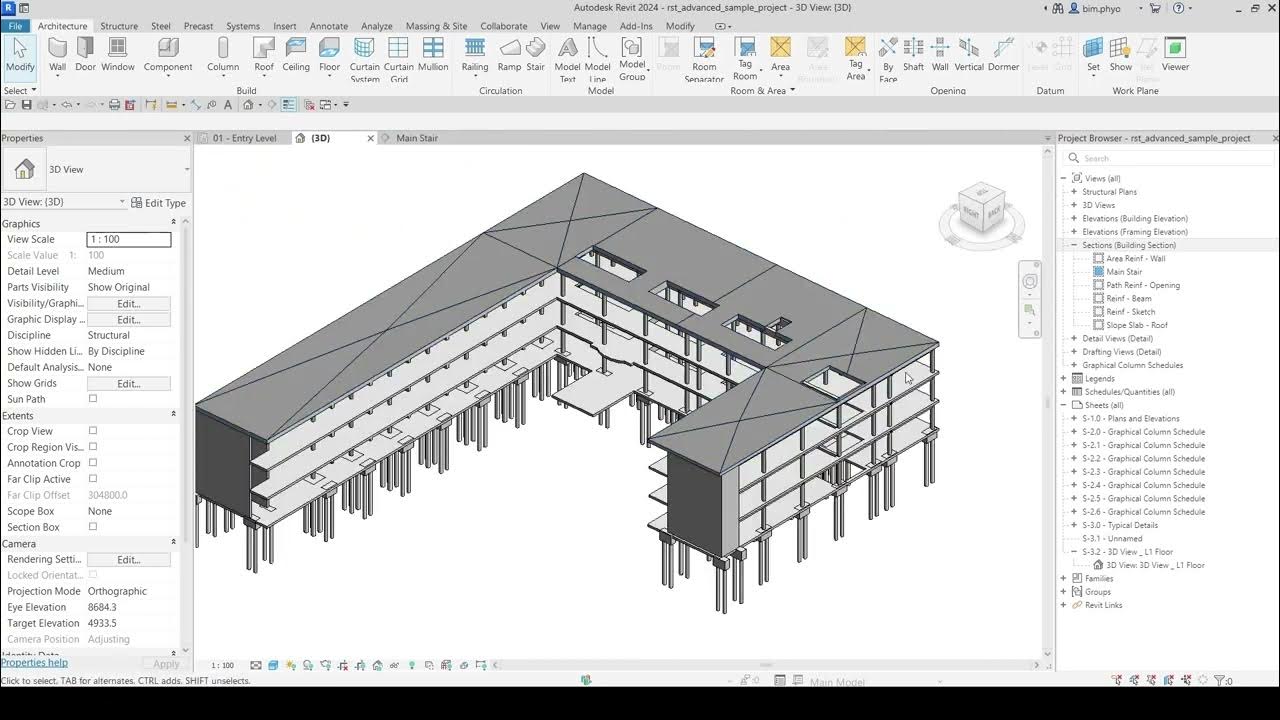 Create Shaft Opening in Revit - YouTube