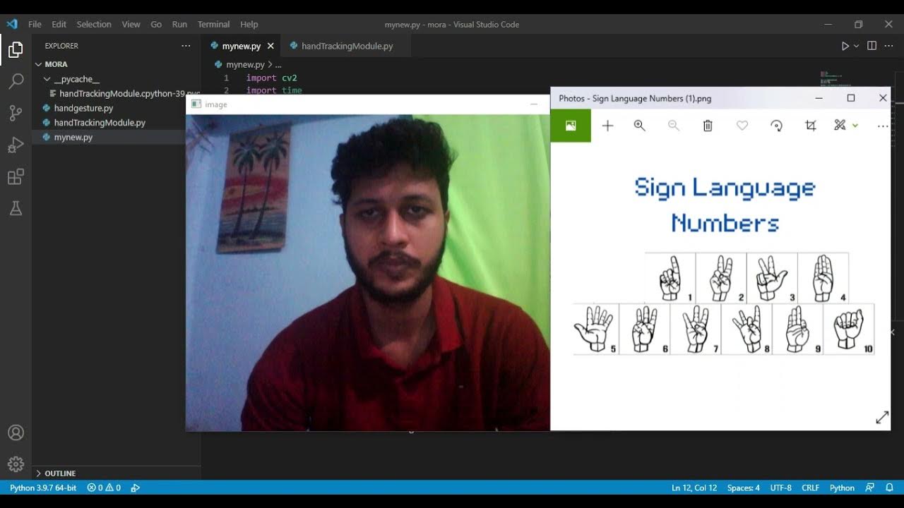 Sign Language (Numbers) using Opencv, Mediapipe | ASL | fixthebug - YouTube