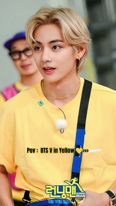 BTS V in yellow 💛 #bts #btsv #btsarmy #⁷power - YouTube