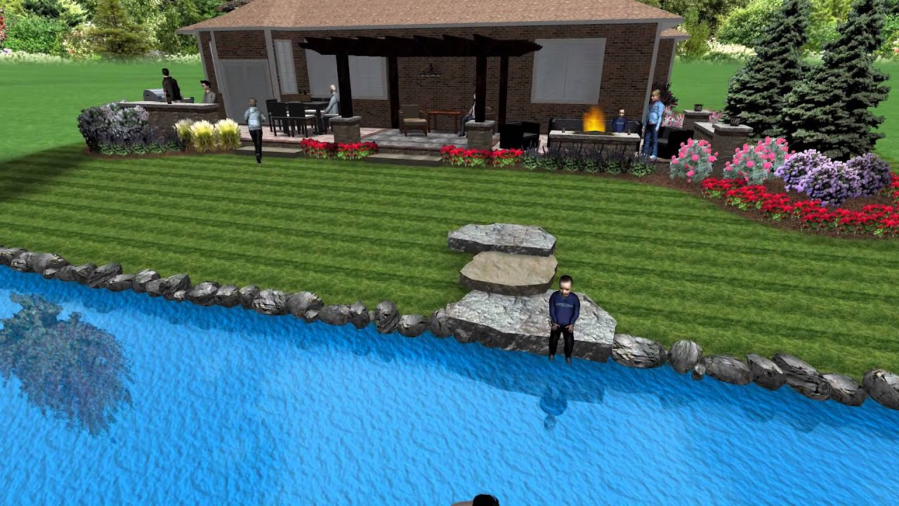 3D LandscapeDesign Animation by Cross Points Landscaping LLC - YouTube