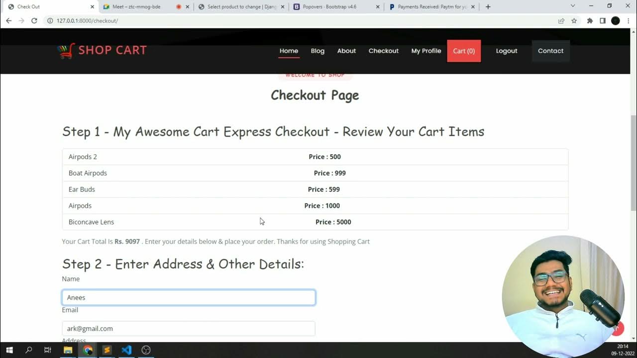 Advance Django Ecommerce Shopping Cart With Paytm Integration Youtube