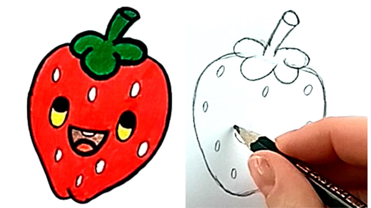 Como Desenhar Um Morango Fofo
