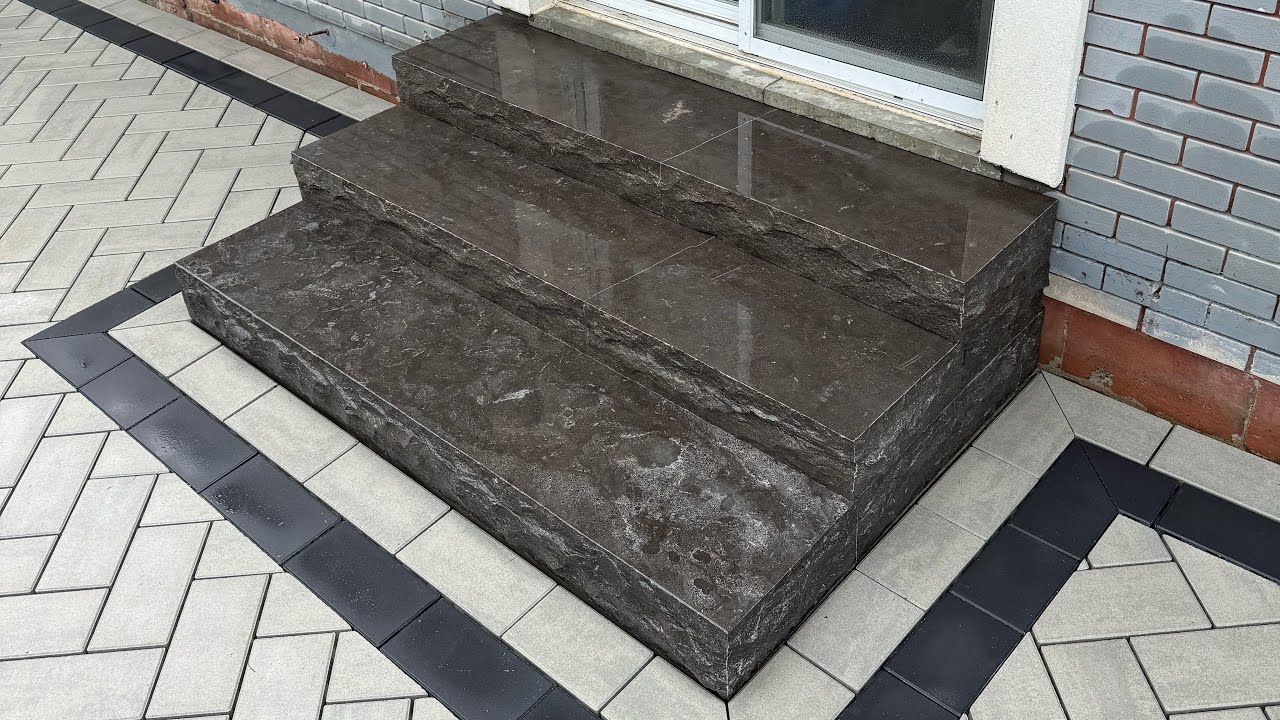 Natural Stone Step installation in under 1 hour! - YouTube
