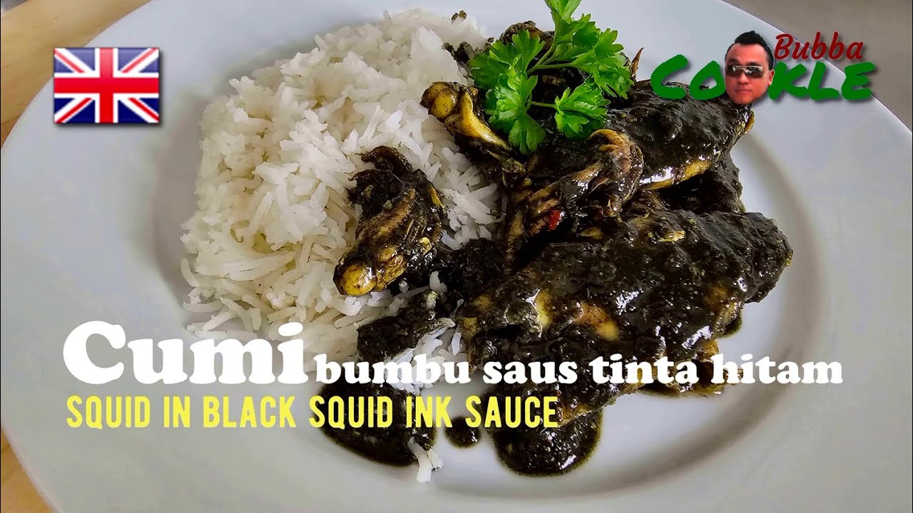[EN] Recipe CUMI SAUS TINTA HITAM - squid in black squid ink sauce ...