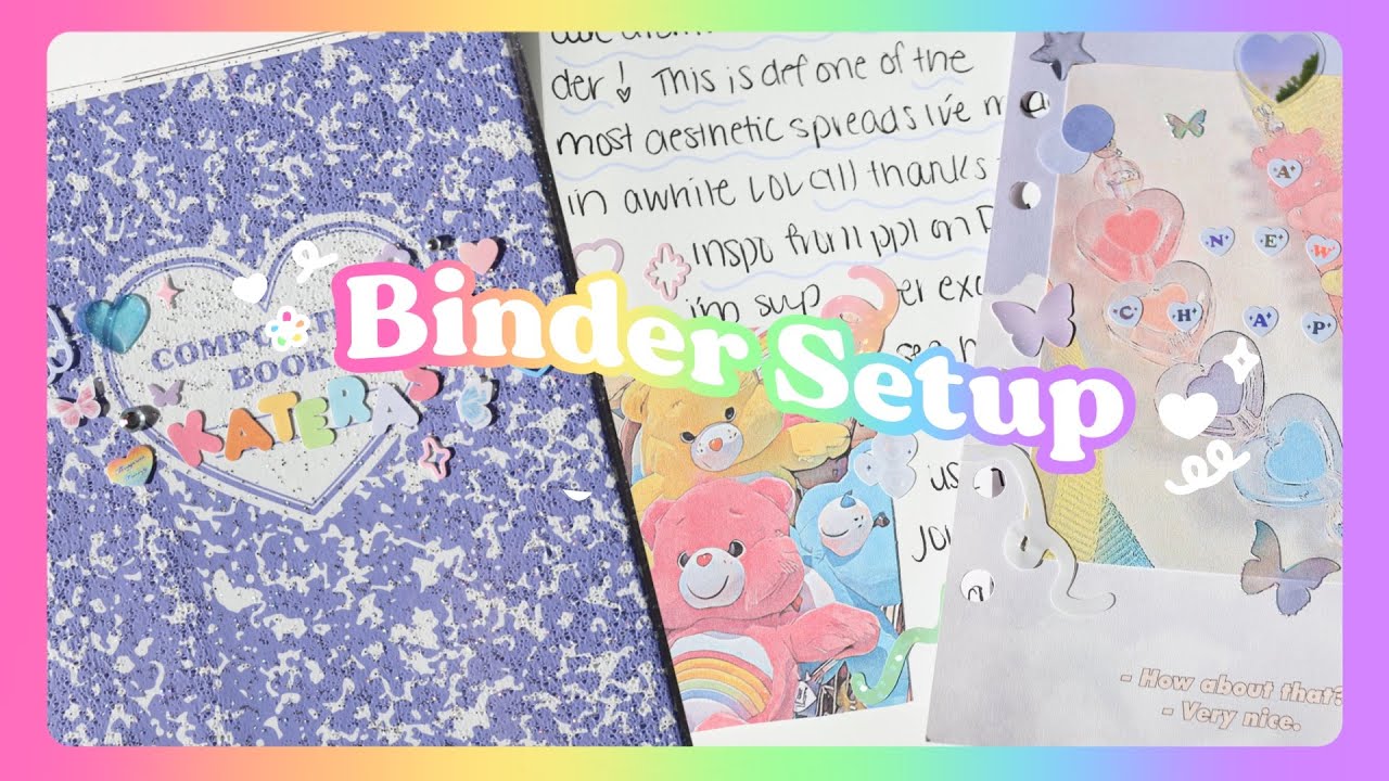 Setting Up My Archive 6 Ring Binder and Journal With Me 🌈📓 - YouTube