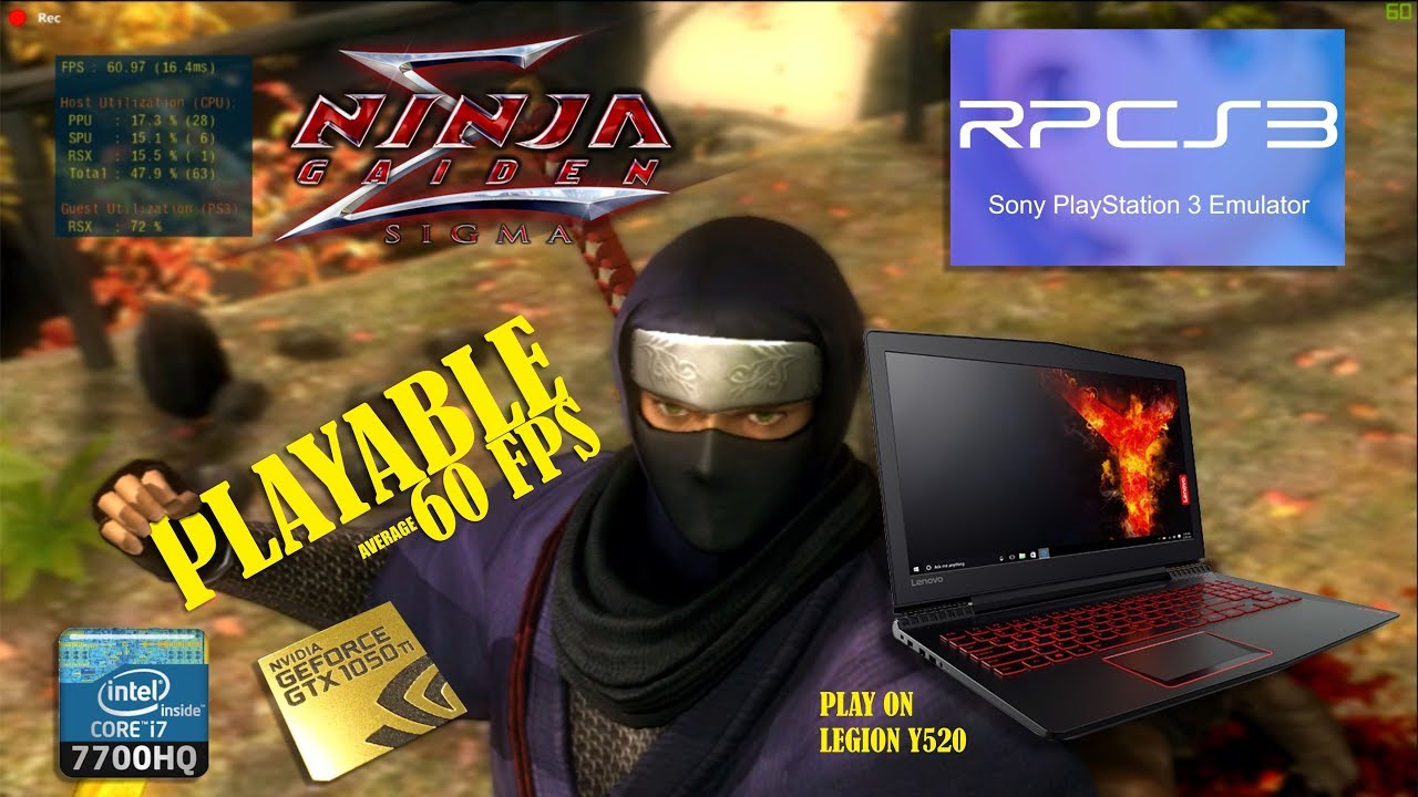 PS3 EMULATOR: RPCS3 Ninja Gaiden Sigma PS3 game PLAYABLE on Laptop ...