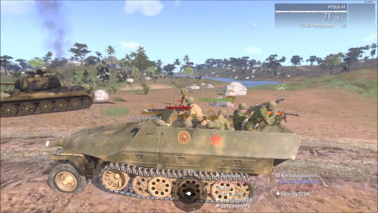 Arma Physiks with a Soviet Halftrack - YouTube