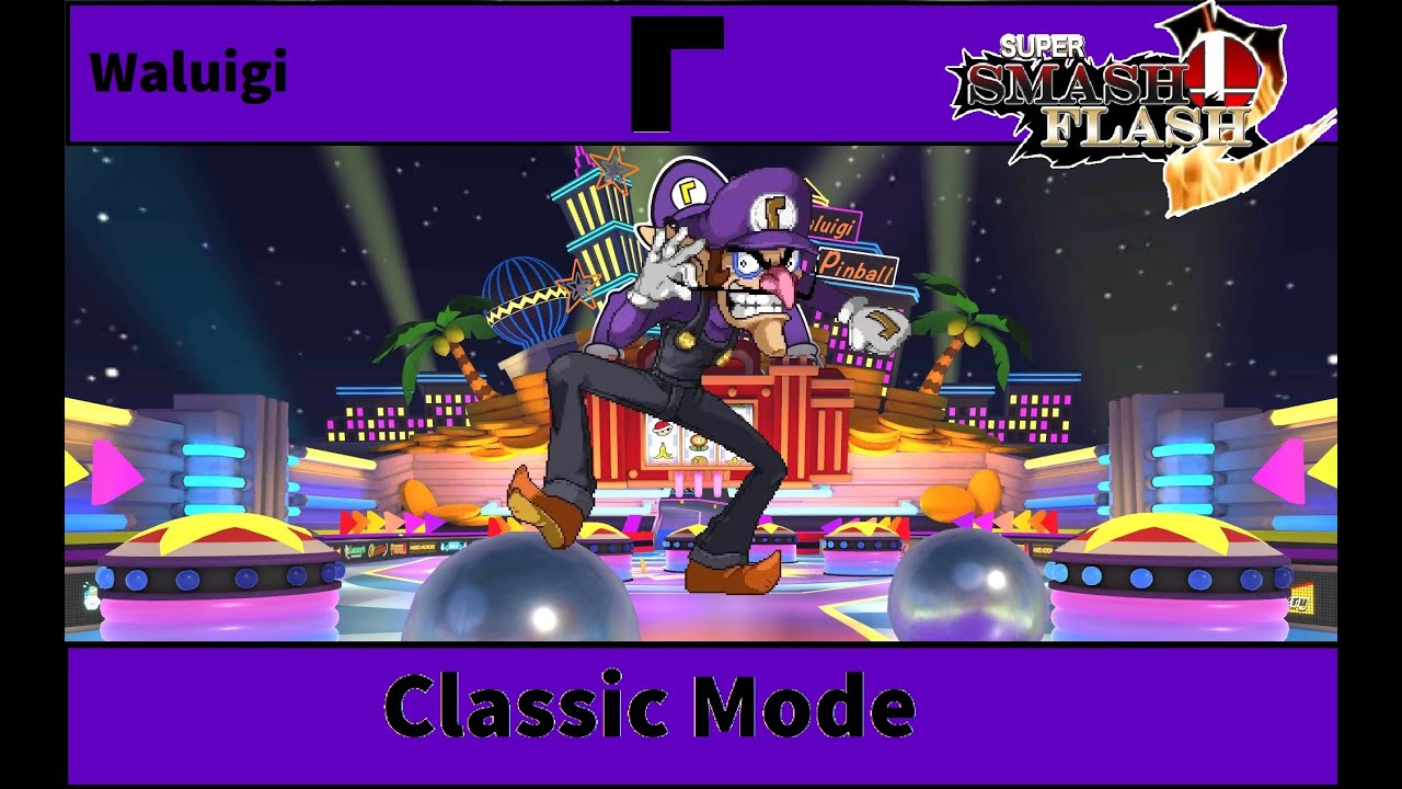 Super Smash Flash 2 - Waluigi Classic Mode - YouTube