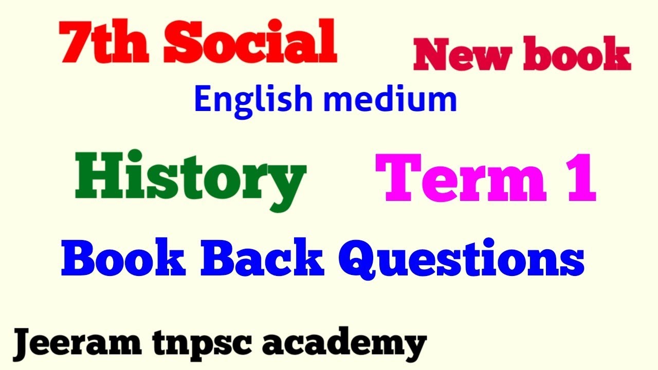7th Social New Book English Medium History Book Back Question Answer 7th-social-new-book-english-medium-history-book-back-question-answer
