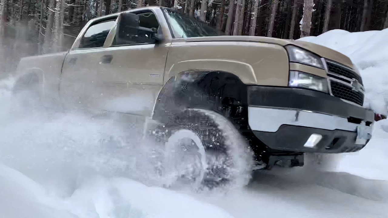 Fresh snow Offroad in the Duramax - YouTube