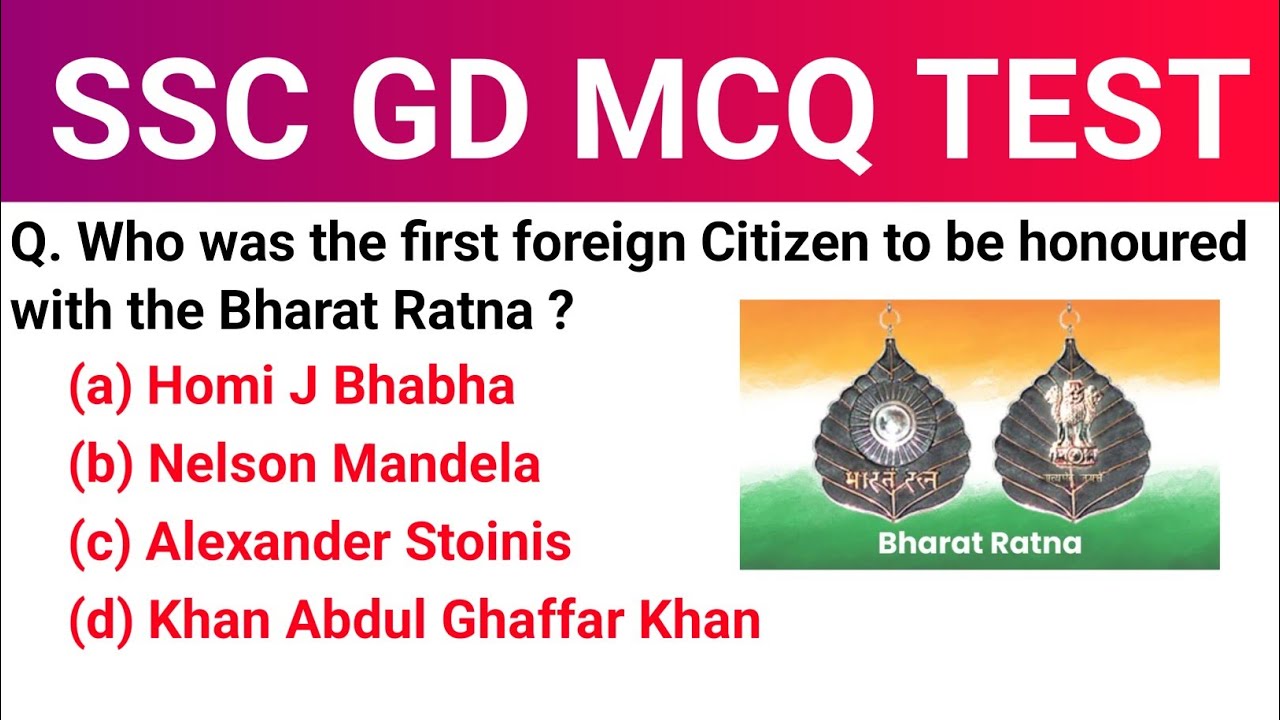 SSC GD Important MCQ Questions | General knowledge Important Questions ...
