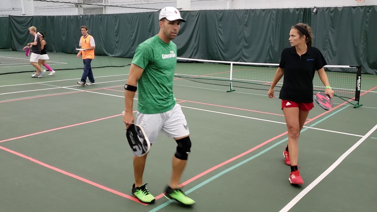 Mixed doubles pickleball w/Lea Jansen 2019 - YouTube