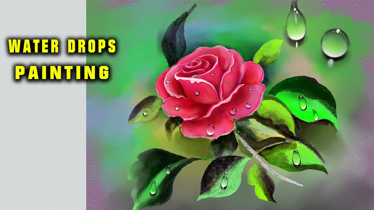 How to draw rose easy | how to draw rose step by step easy | Water ...