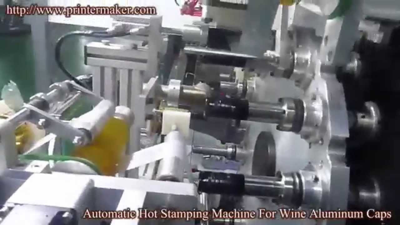 Automatic Hot Stamping Machine Aluminum Caps - YouTube