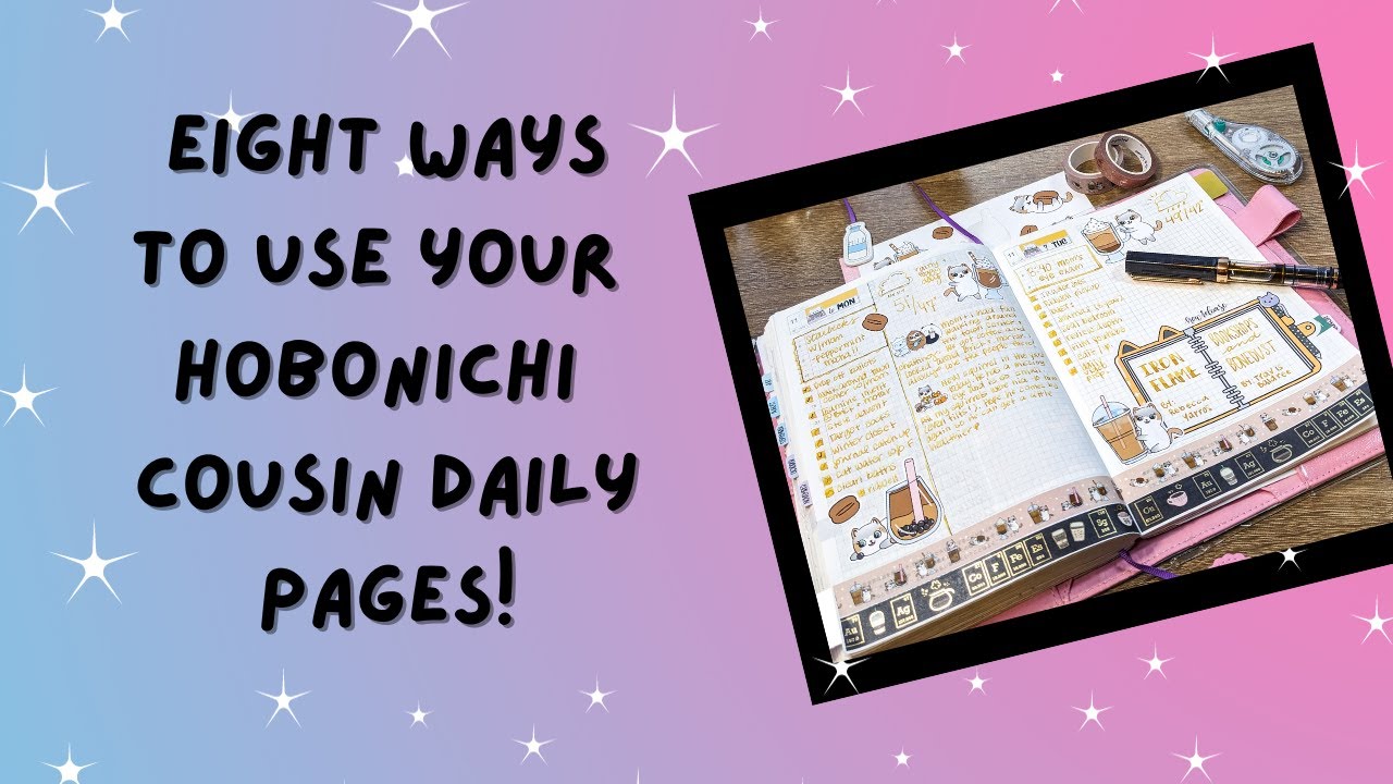 8 ways to use the daily pages in your Hobonichi Cousin planner - YouTube