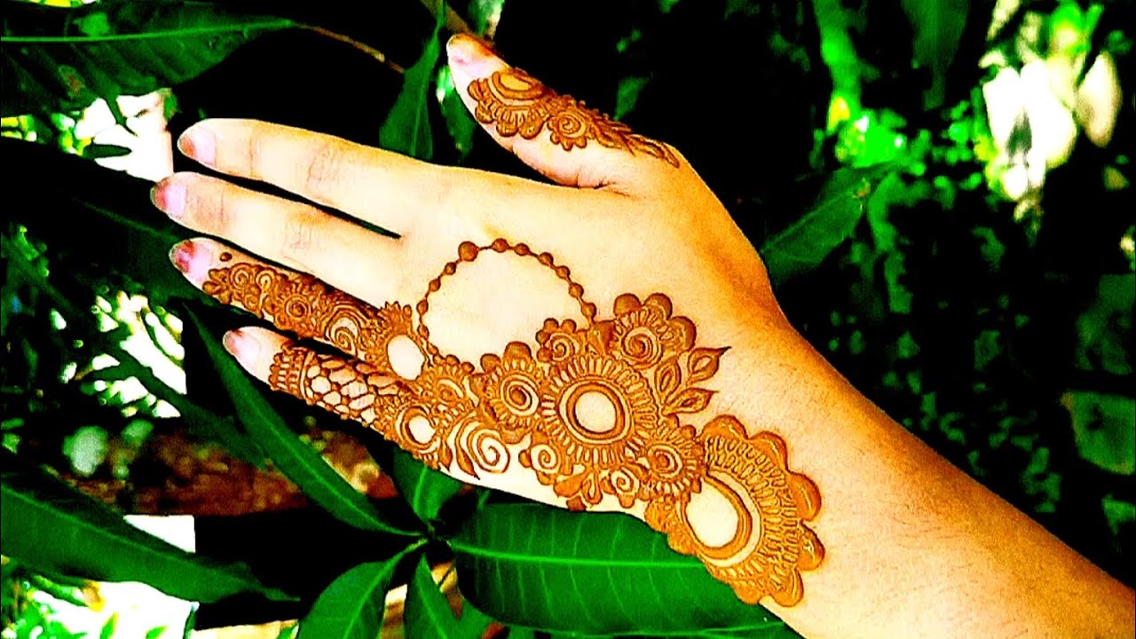 Beautiful and simple mehandi design ️|| unique and easy mehandi ️ ...