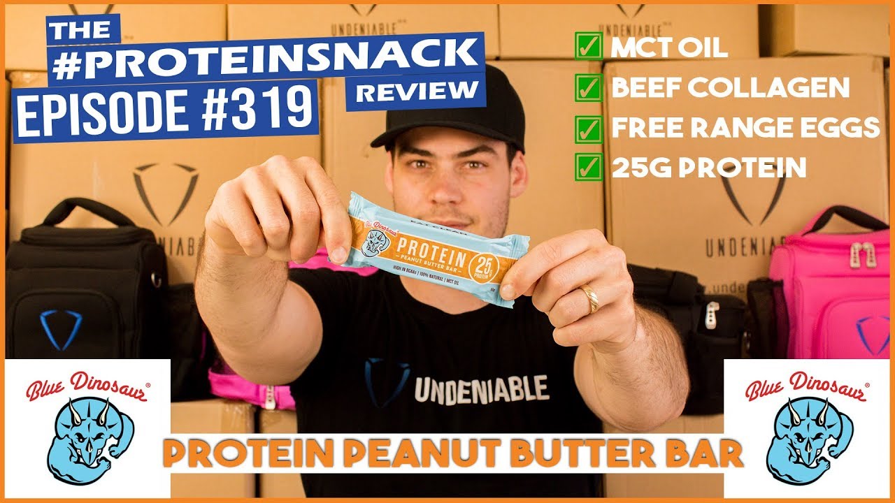 Trying Out Blue Dinosaur Protein Bars - Today's Peanut Butter Bar HIGH ...