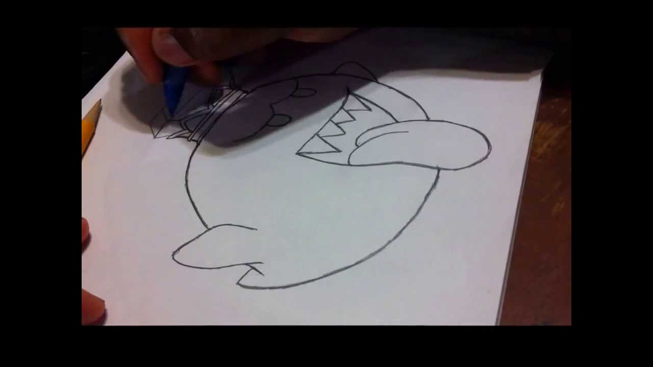 king boo(Super Mario Bros.) Drawing By Ced Tatau - YouTube