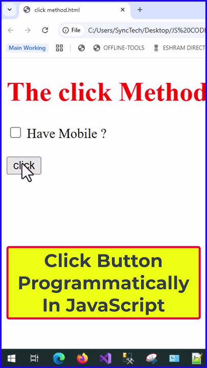 Click A Button Programmatically In Javascript Javascript Tutorial