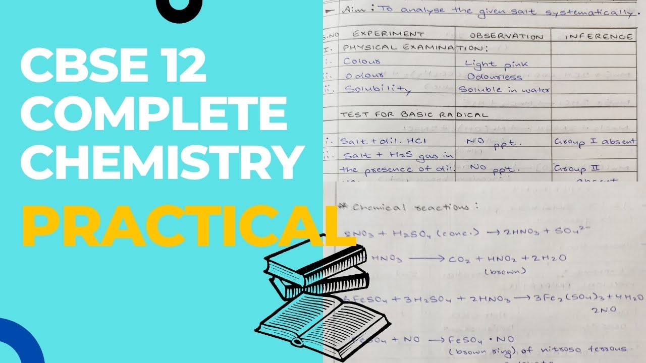CBSE Class 12 Complete Chemistry Practical Copy[Include all readings ...