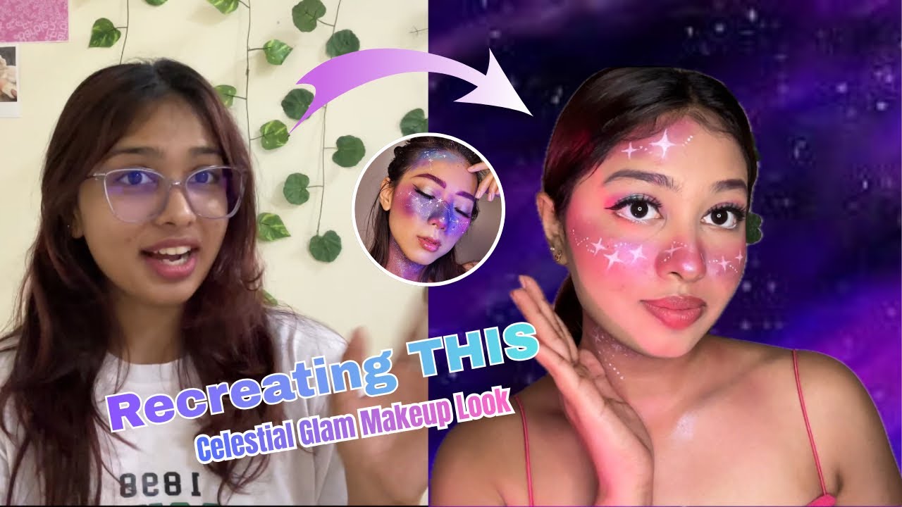 Recreating a Celestial Glam Makeup Look Viral Aesthetic Makeup Tutorial ...