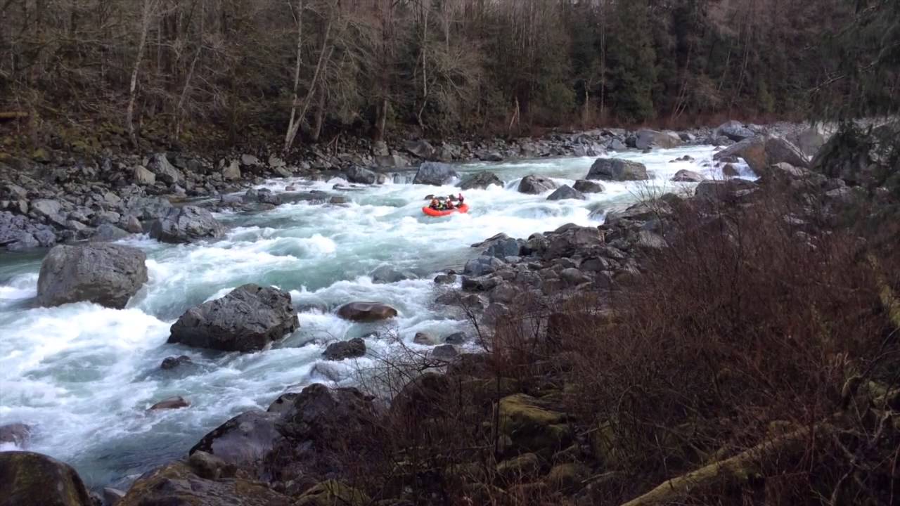Skykomish River Rafting Boulder Drop Triad River Tours - YouTube