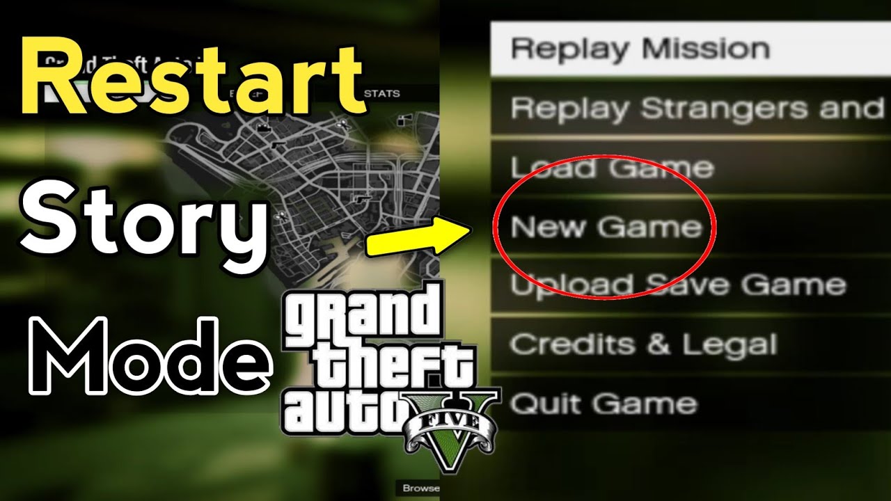 How To Restart GTA 5 Story Mode From Beginning - YouTube