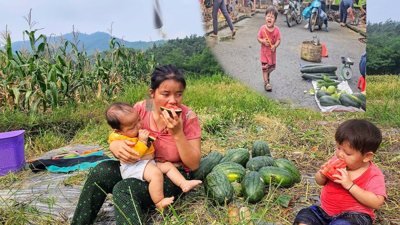 The single mother went to the street to sell for the first time and ...