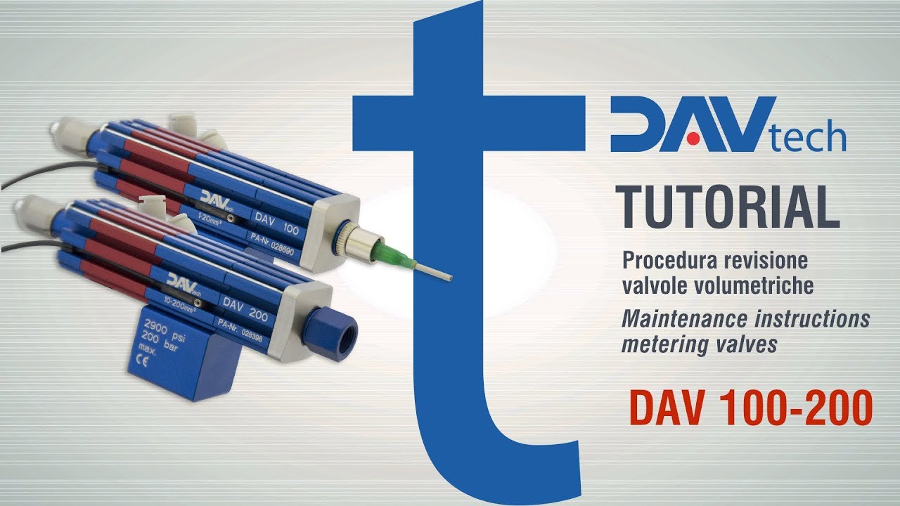 Tutorial revisione valvole volumetriche - volumetric valves service DAV ...