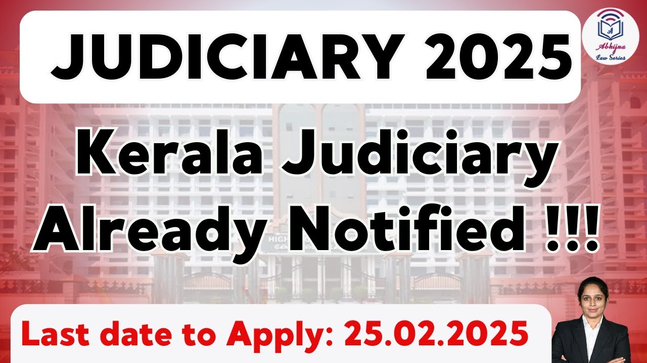 Kerala Judiciary 2025 Already Notified !!! By Aparna Bhat l - YouTube