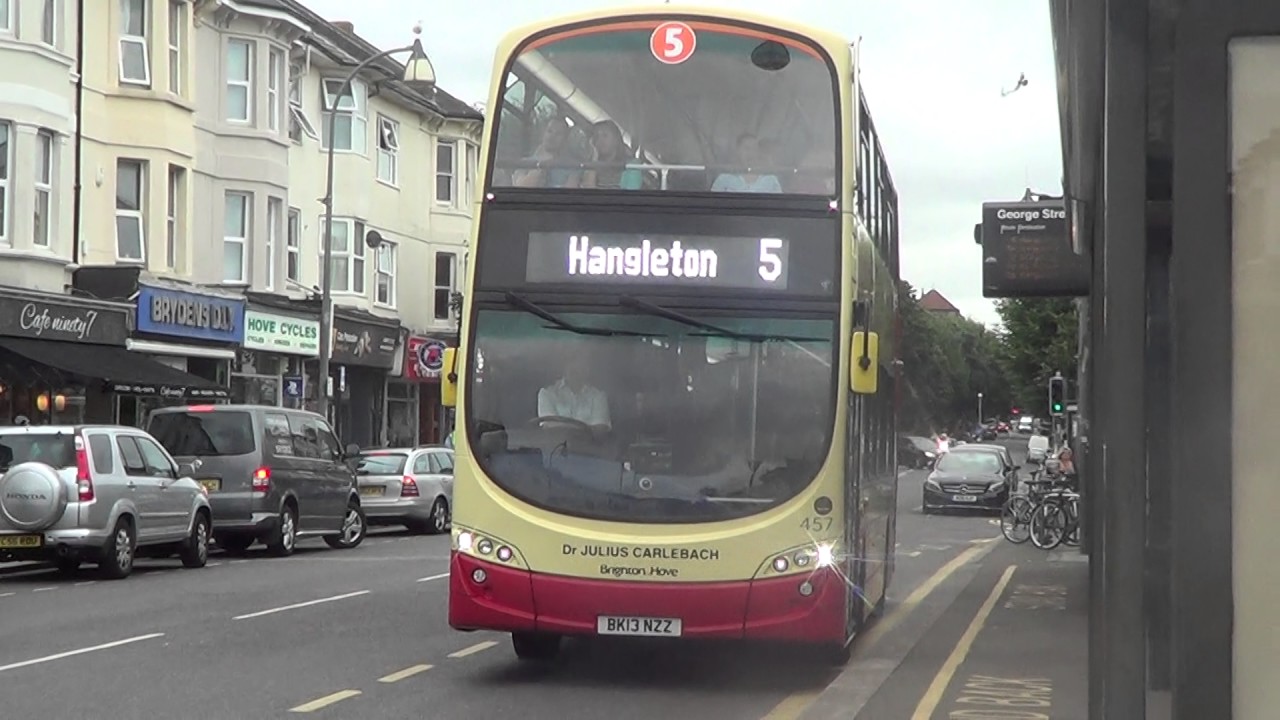 Brighton and Hove bus route 5 departing George Street bus stop, 23rd ...