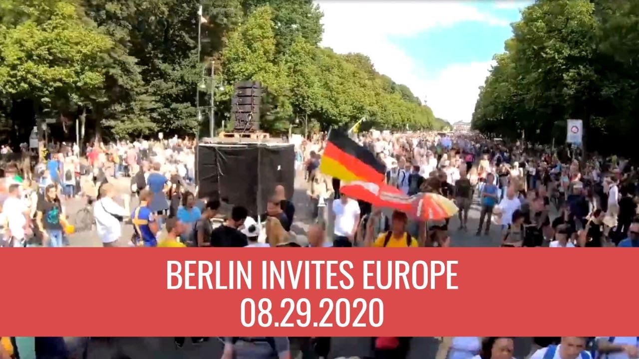 BERLIN PROTEST (not seen in MSM) August 29.2020 - peaceful gathering ...
