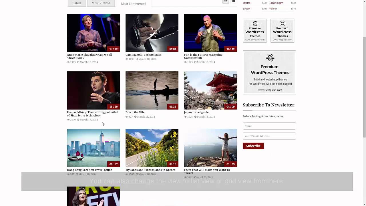 Best Video WordPress Theme By Templatic - YouTube