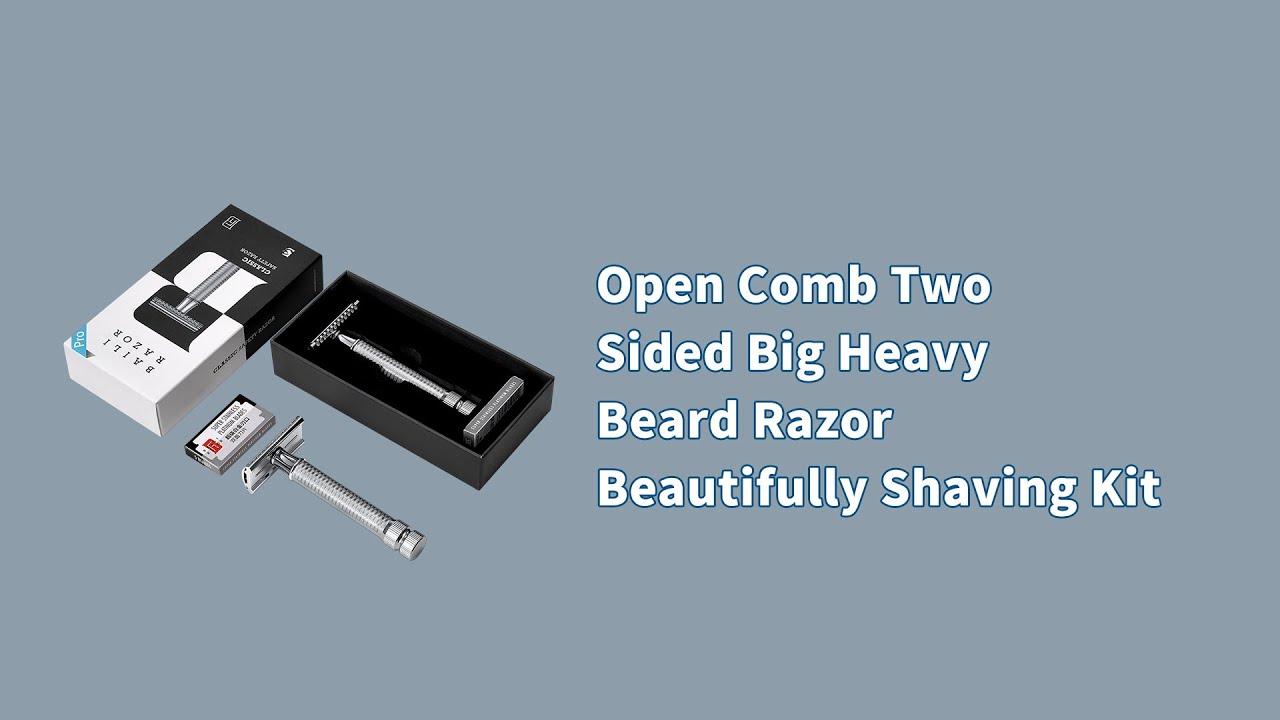 Open Comb Two Sided Big Heavy Beard Razor Beautifully Shaving Kit - YouTube