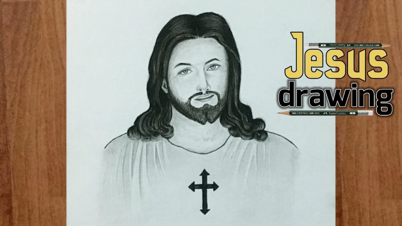 how to draw Jesus | Jesus drawing | timelapse | sketch | #jesus # ...