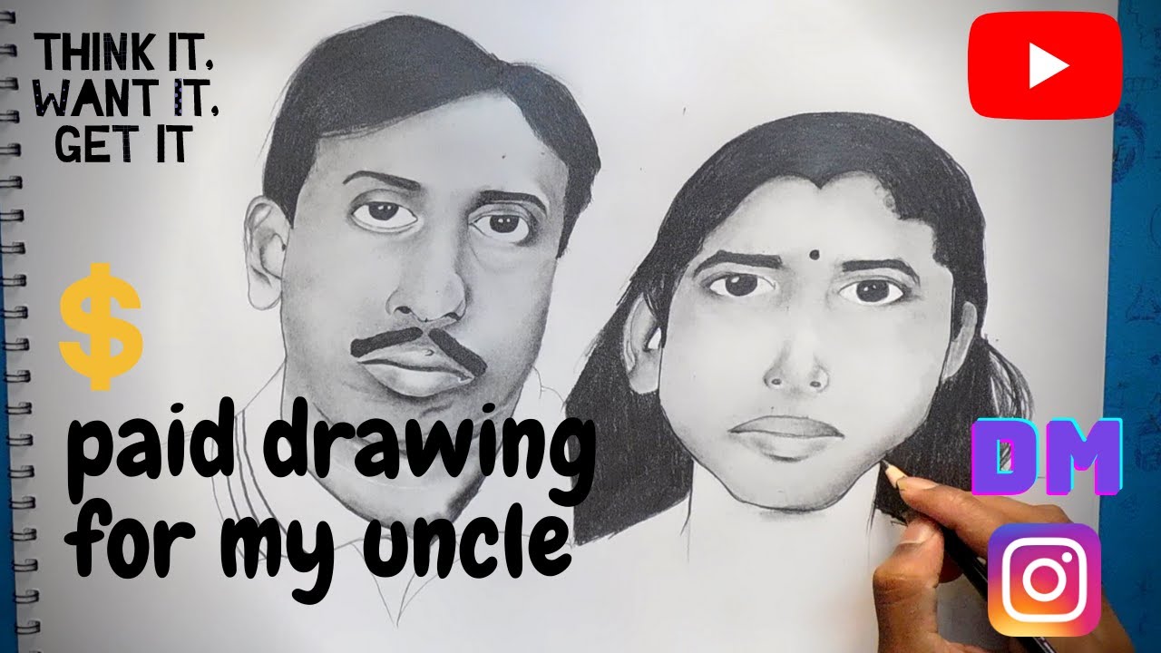 PAID DRAWING FOR MY UNCLE !!! (WANT)😍👌😇 - YouTube