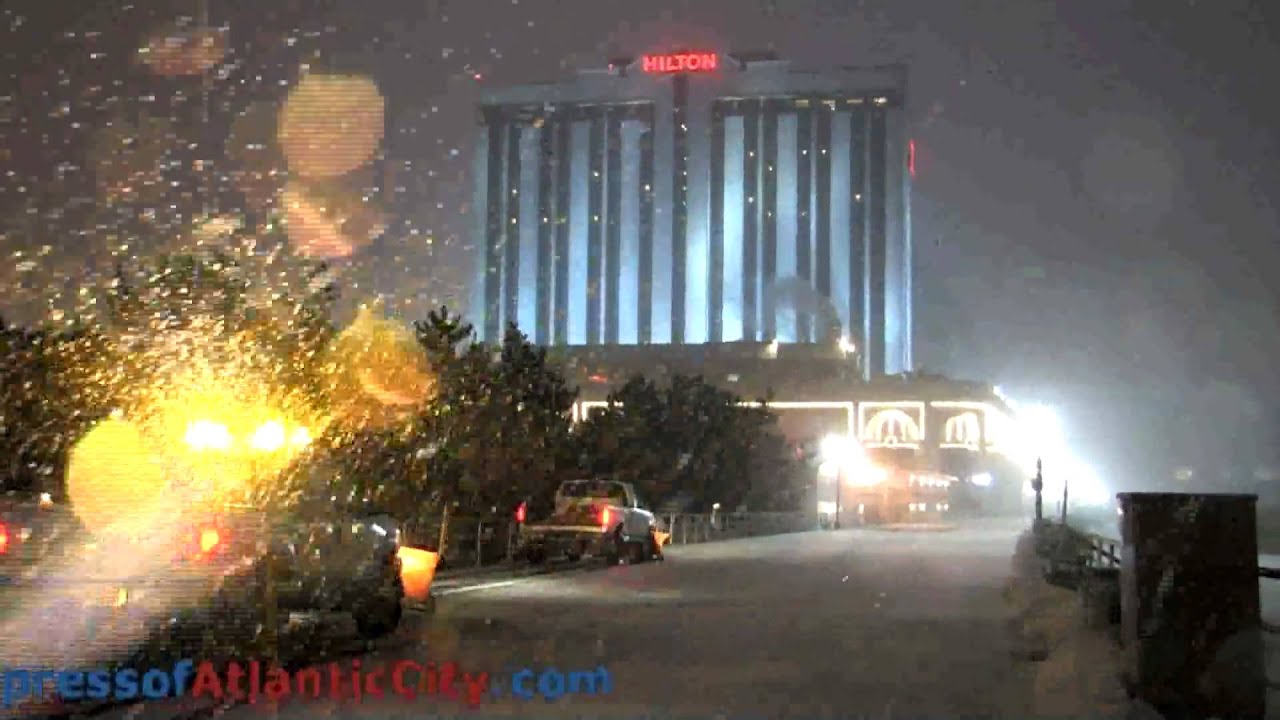 Snow Begins Falling in AC - YouTube