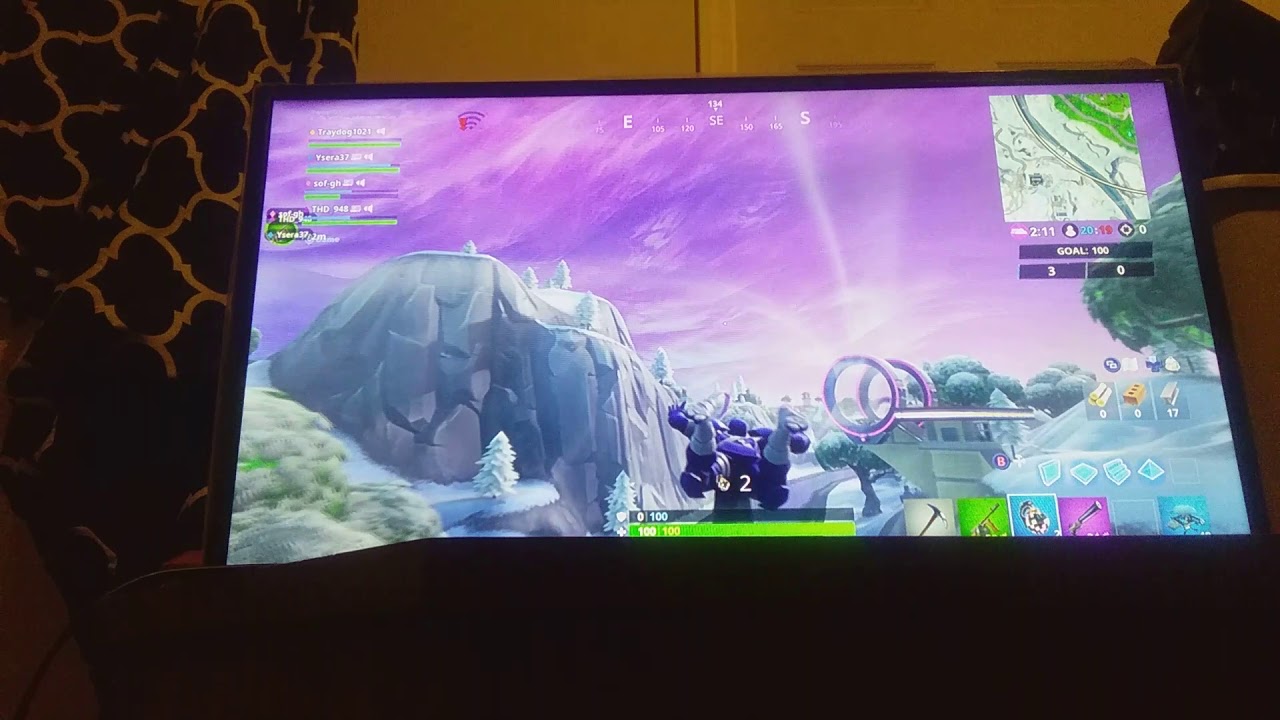 Playing fortnite with our new hybrid blue ninja skin - YouTube