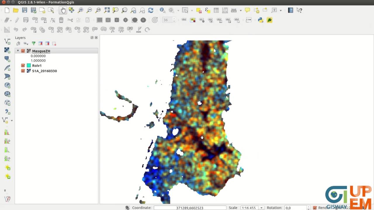 QGIS - Photo-interpretation of radar images (3 classes) - YouTube