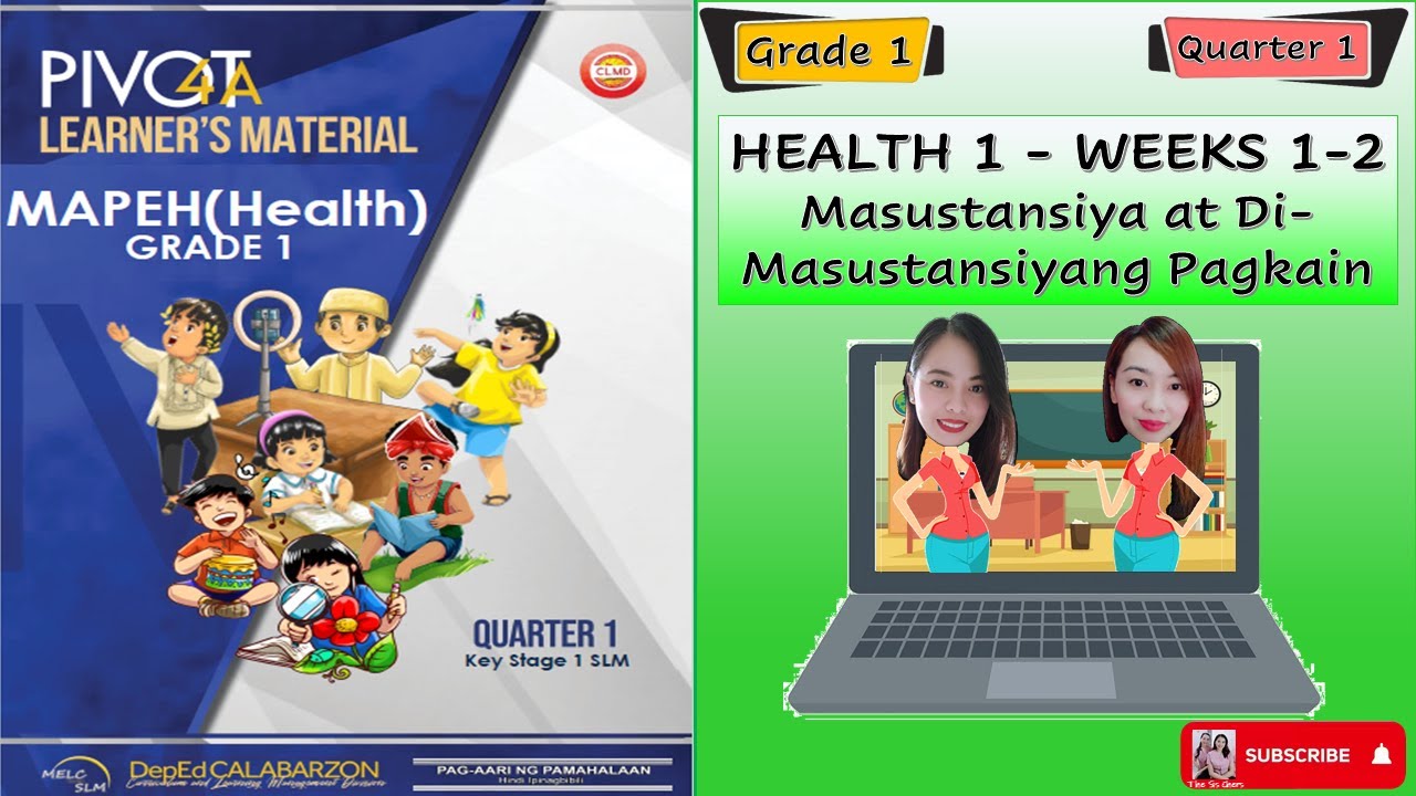 HEALTH GRADE 1 - QUARTER 1 - WEEKS 1-2 (MELC-BASED) || #MAPEH #pivot # ...
