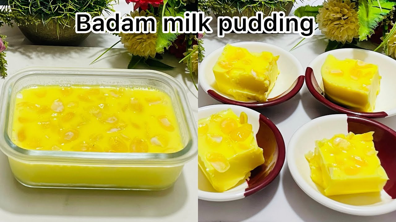 Iftar Special Badam Milk Pudding Recipe | Soft & Creamy Dessert | Badam ...