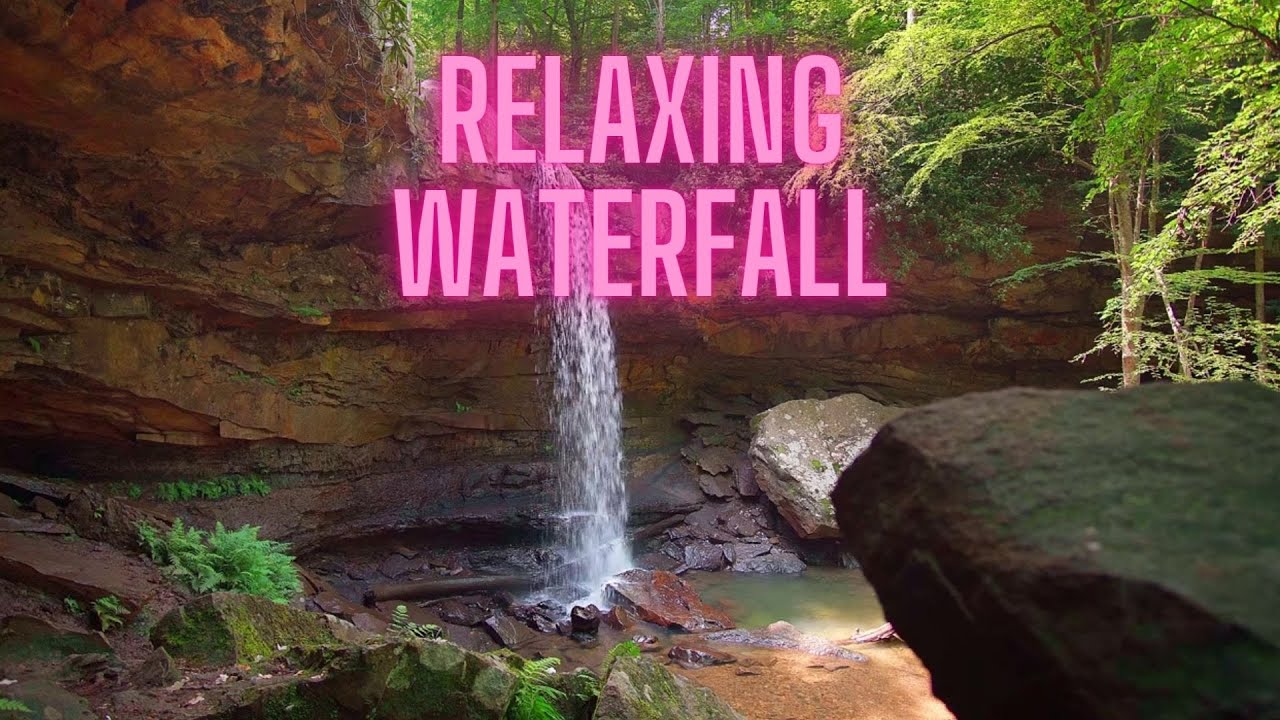 Relaxing Waterfall in a Natural Tranquil Setting | 4K Definition - YouTube